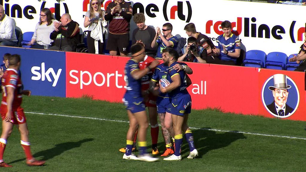 Super League Try of the Week: Warrington's Ryan Atkins finishes ...