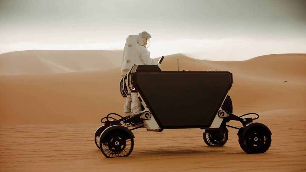 Astronauts test out lunar rover FLEX in California desert - BBC Newsround