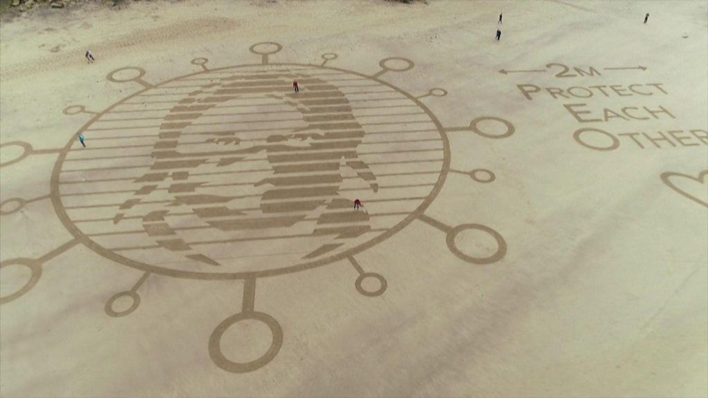 Amazing sand art aiming to keep you safe - BBC Newsround