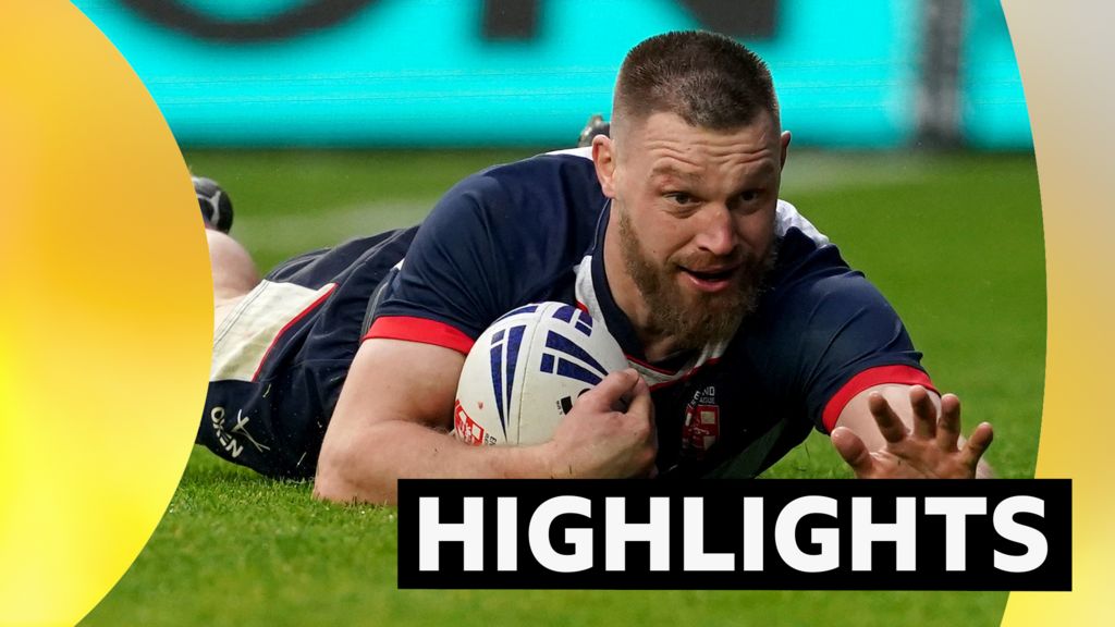 Rugby League highlights England 26-4 Tonga: Elliott Whitehead scores in ...