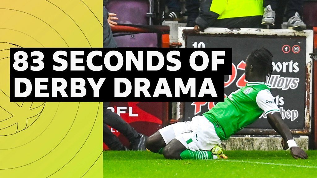 Watch Hibs' 83-second derby comeback against Hearts - BBC Sport