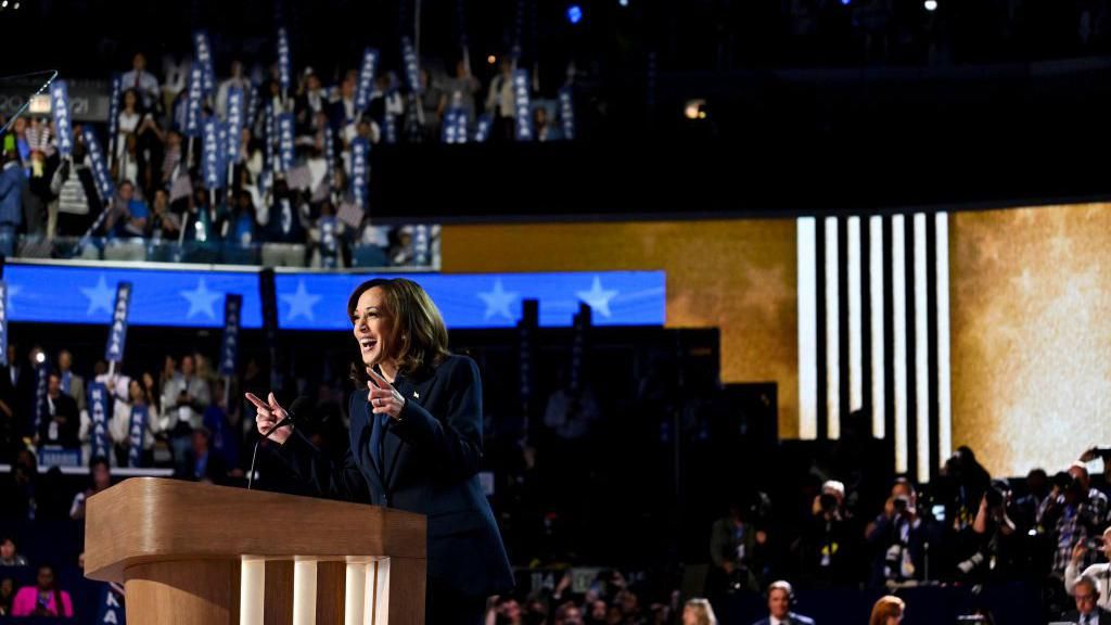 US Election: Kamala Harris accepts the Democratic nomination - BBC ...