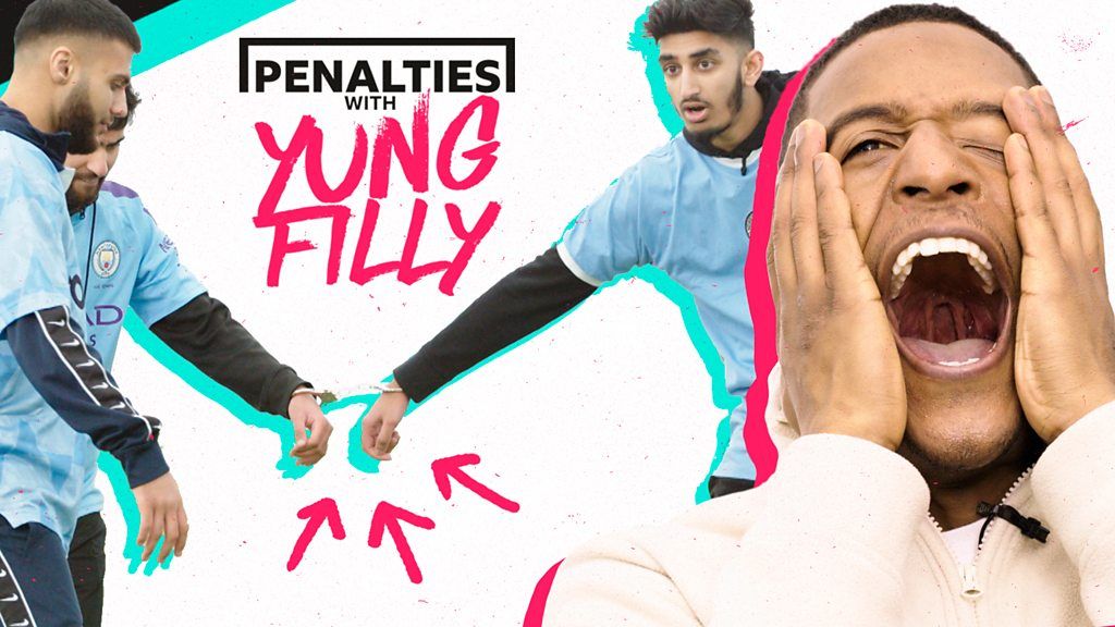 Yung Filly hosts Man City & Man Utd fans in 'Penalties' - BBC Sport