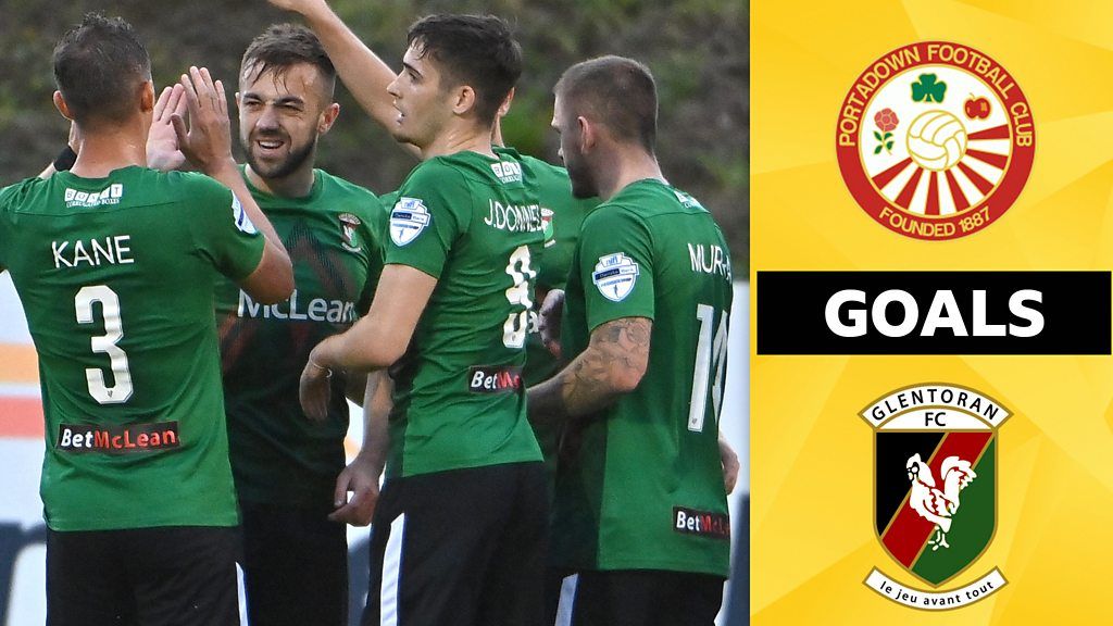 Irish Premiership: Glentoran beat Portadown to move top of table - BBC ...