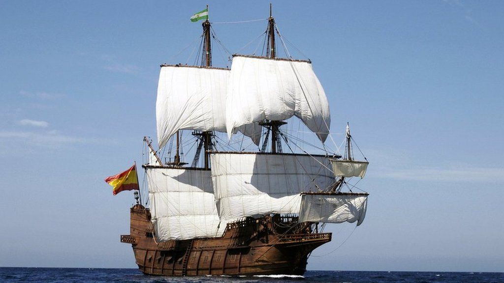 El Galeon: Southend welcomes 17th Century Spanish galleon replica - BBC ...