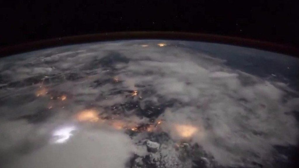 Nasa footage shows lightning from ISS - BBC Newsround