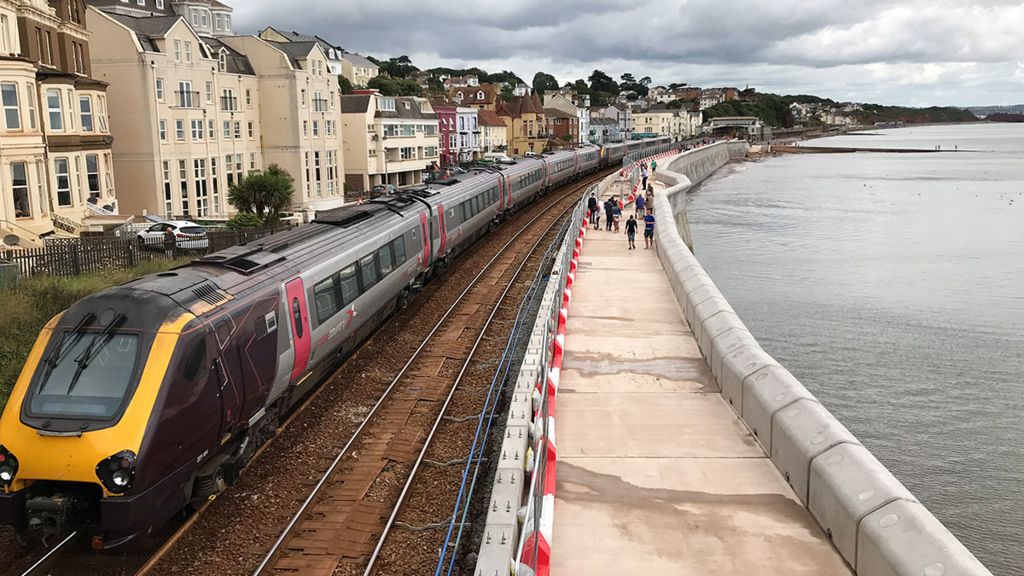 Minister opens Devon station and marks completion of sea defences - BBC ...