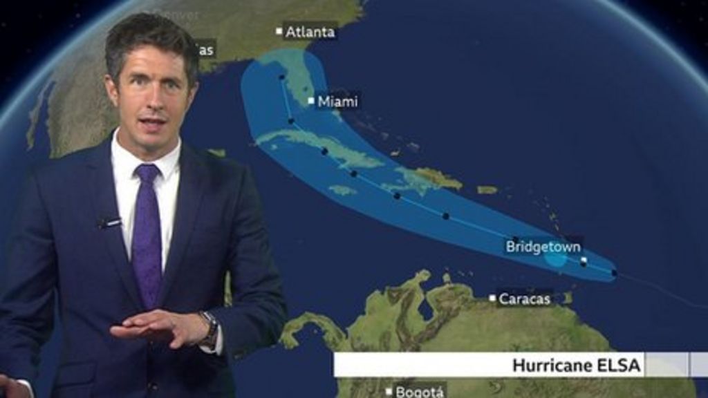 Hurricane Elsa set to bring heavy rain - BBC Weather