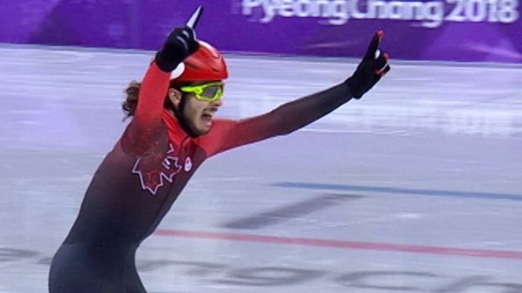 Canada's Sam Girard claims gold in men's 1000m short track - BBC Sport