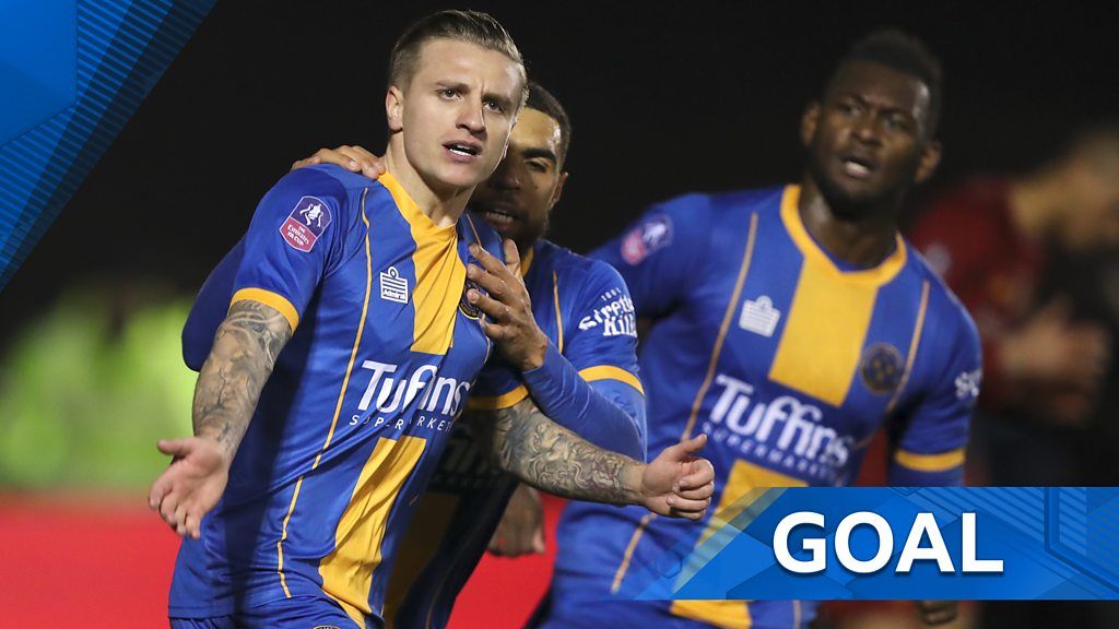 FA Cup: Jason Cummings strikes twice to draw Shrewsbury Town level with ...