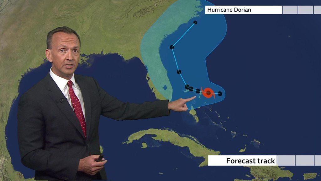 Hurricane Dorian approaches the Bahamas - BBC Weather