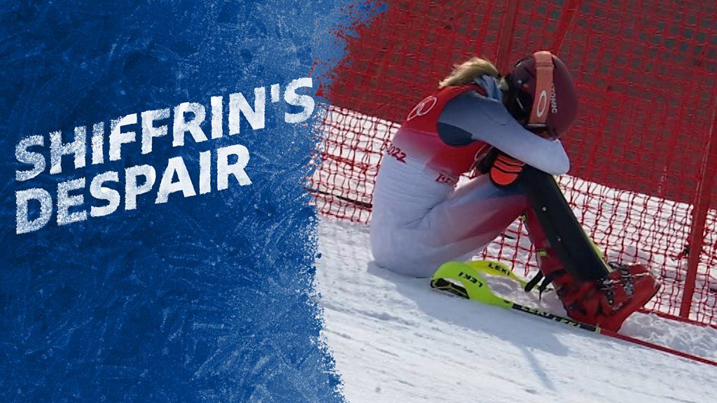 Winter Olympics: Mikaela Shiffrin crashes out of slalom - BBC Sport