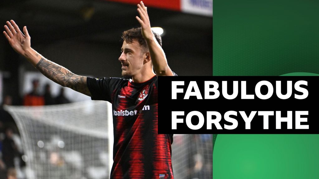 Jordan Forsythe: Crusaders midfielder scores 50-yard stunner - BBC Sport
