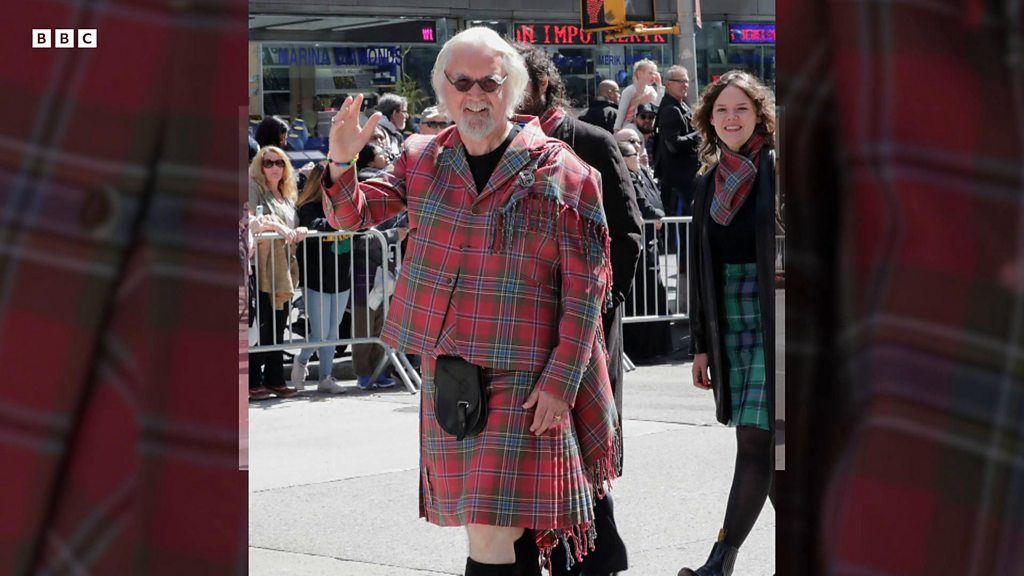 Fèileadh Shir Billy Connolly ga thaisbeanadh - Naidheachdan a' BhBC