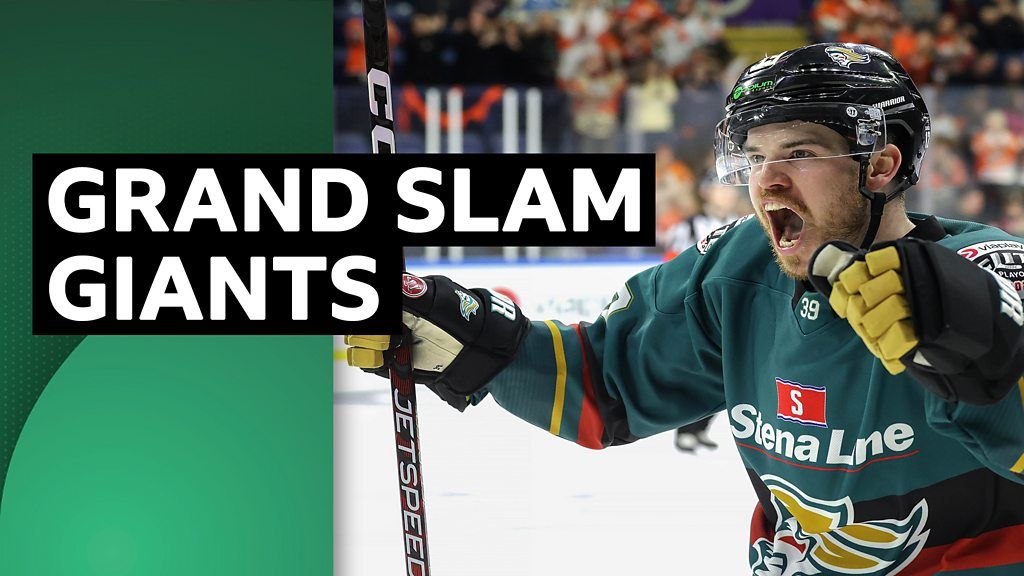 Watch: Trophy clean sweep for Giants after play-off title win - BBC Sport