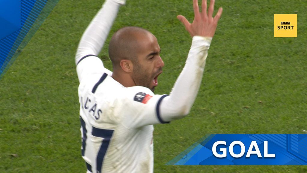 FA Cup: Tottenham's Lucas levels against Southampton with neat finish ...