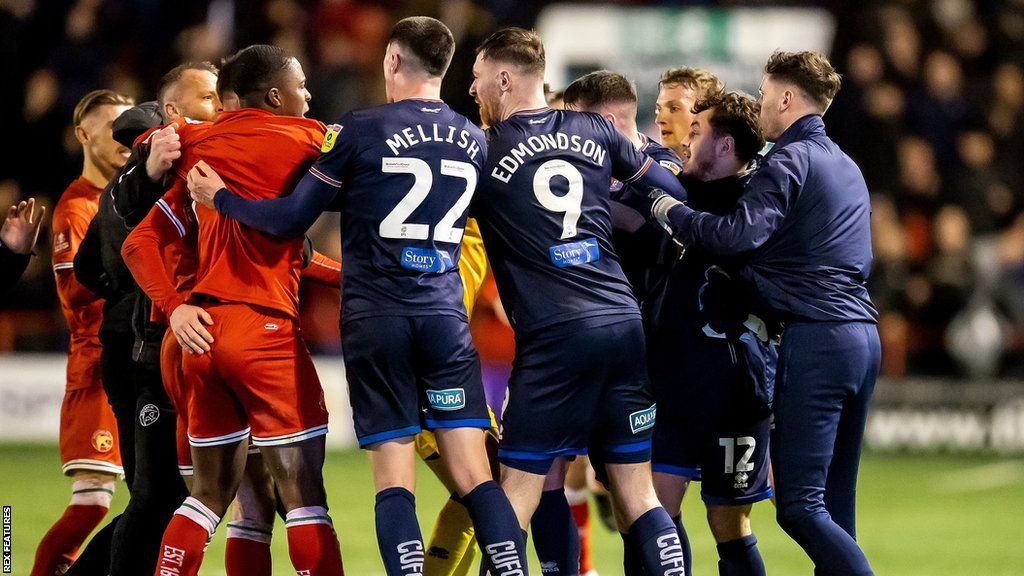FA Cup: Carlisle's Jamie Devitt left with black eye after Walsall melee ...