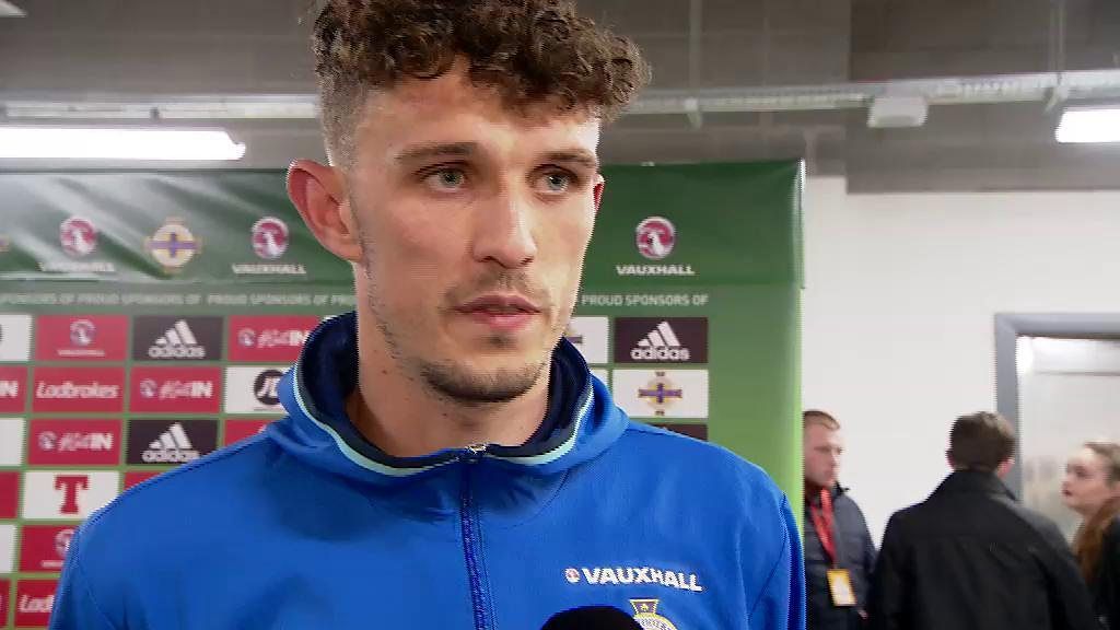Tom Flanagan delight after making Northern Ireland debut - BBC Sport