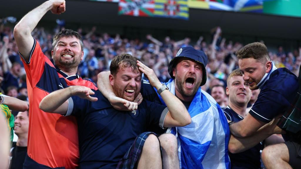Scotland fans march on after Swiss rollercoaster at Euros - BBC News