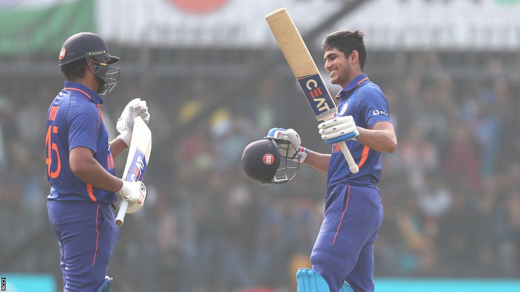 India v New Zealand: Rohit Sharma and Shubman Gill hit centuries as hosts beat New Zealand - BBC ...