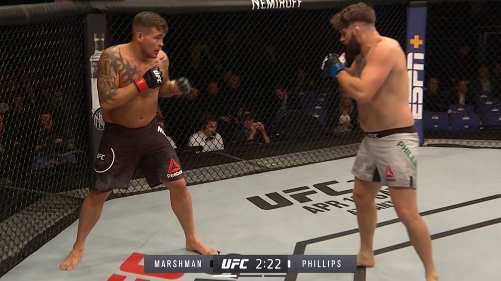 UFC London: John Phillips allows Jack Marshman up after knocking him ...