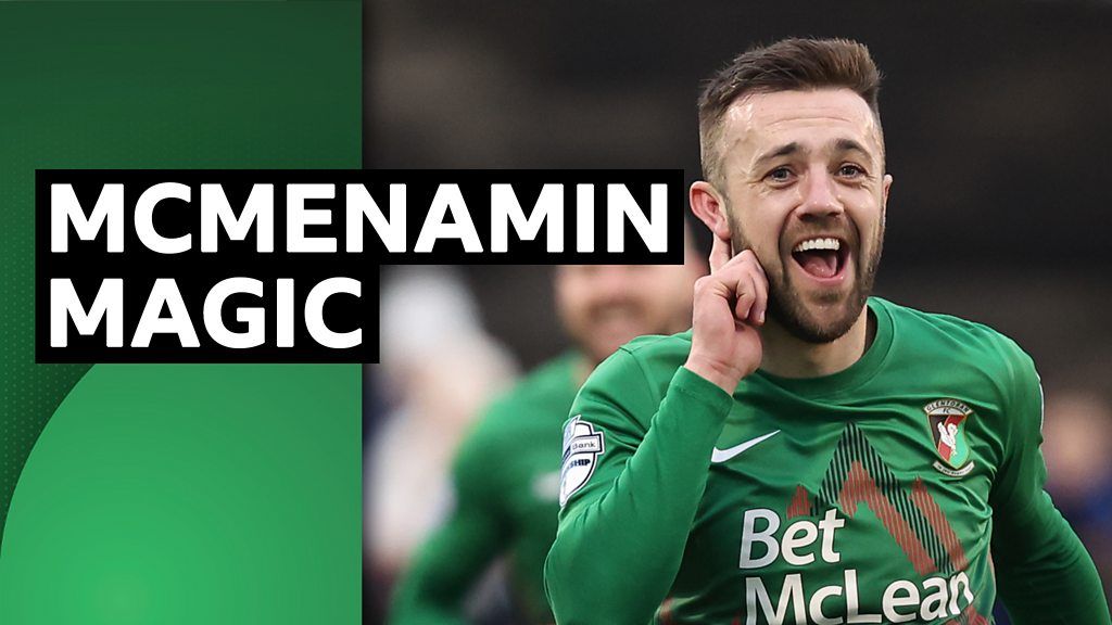 Watch: NI international McMenamin scores stunner - BBC Sport