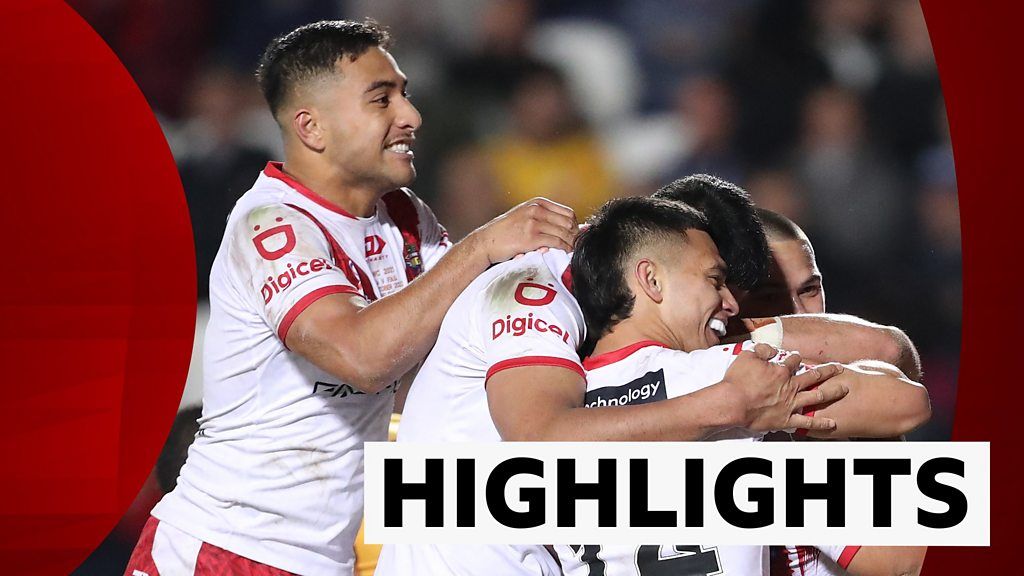 Rugby League World Cup: Tonga 24-18 Papua New Guinea - highlights - BBC ...