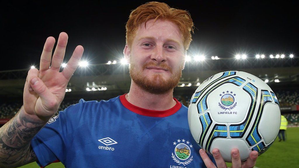 NI League Cup: Linfield debutant Louis Rooney grabs hat-trick in win ...