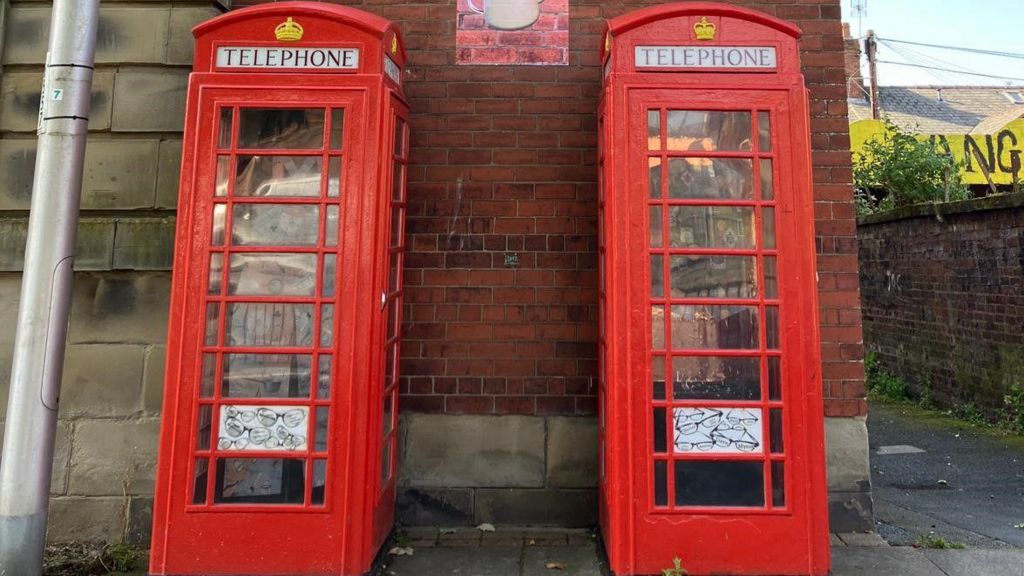 Phone box art honours Dave Myers and lighthouse keeper - BBC News
