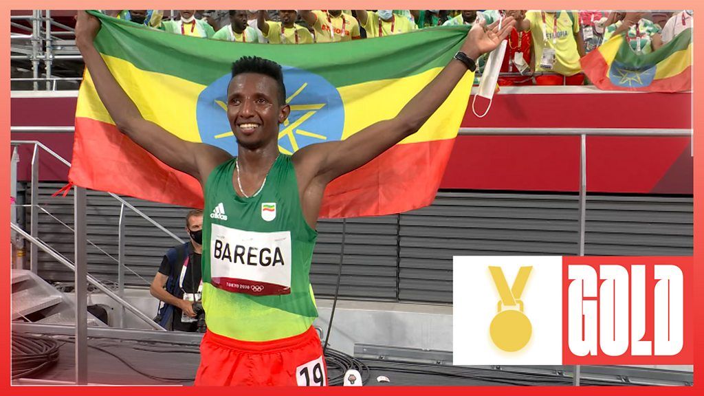 Tokyo Olympics: Ethiopia's Selemon Barega wins the men's 10,000m - BBC ...