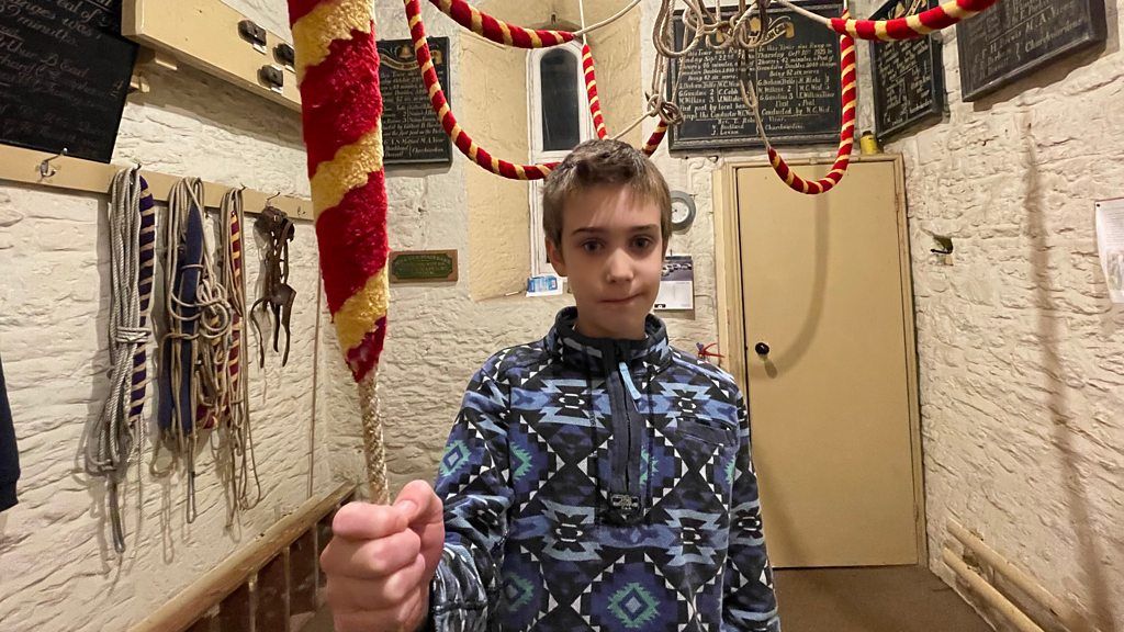 Ripon Cathedral welcomes its youngest qualified bell ringer - BBC News