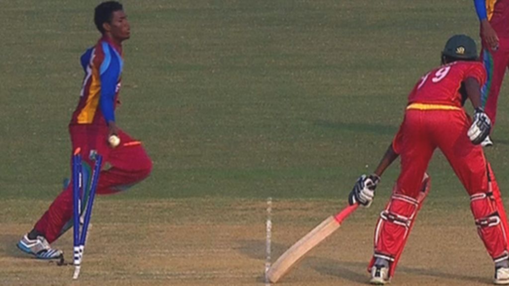 'Mankad' run-out mars West Indies win in Under-19 World Cup - BBC Sport
