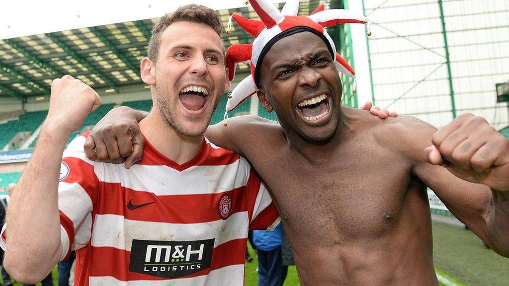 From the archive: Hamilton win play-off & relegate Hibs - BBC Sport