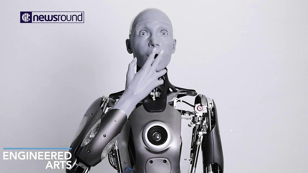 CES 2022: The humanoid robot, Ameca, revealed at CES show - BBC Newsround
