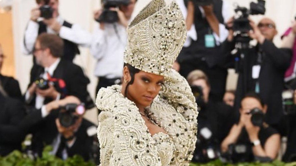 Check out these stars in their heaven-themed Met Gala outfits - BBC ...