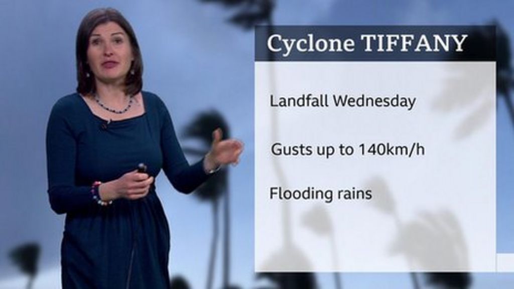 Cyclone Tiffany due to hit Australia for a second time - BBC Weather