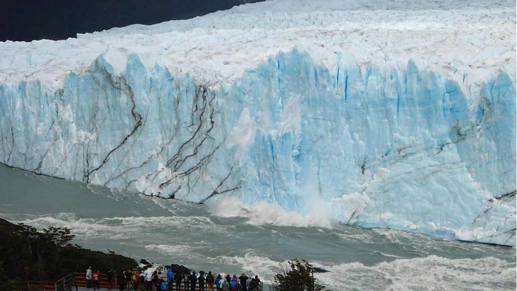 Watch the moment a glacier collapses! - BBC Newsround