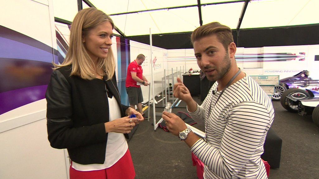 Ricky tastes Formula E's car fuel - BBC Newsround