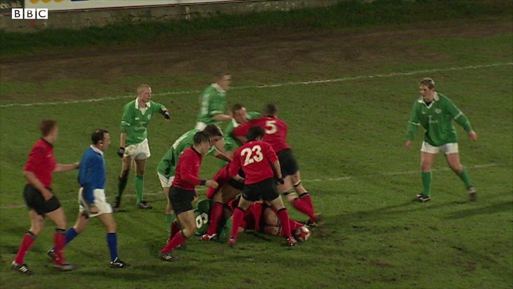 Grand National trainer Michael Scudamore scores a try for Wales Under ...