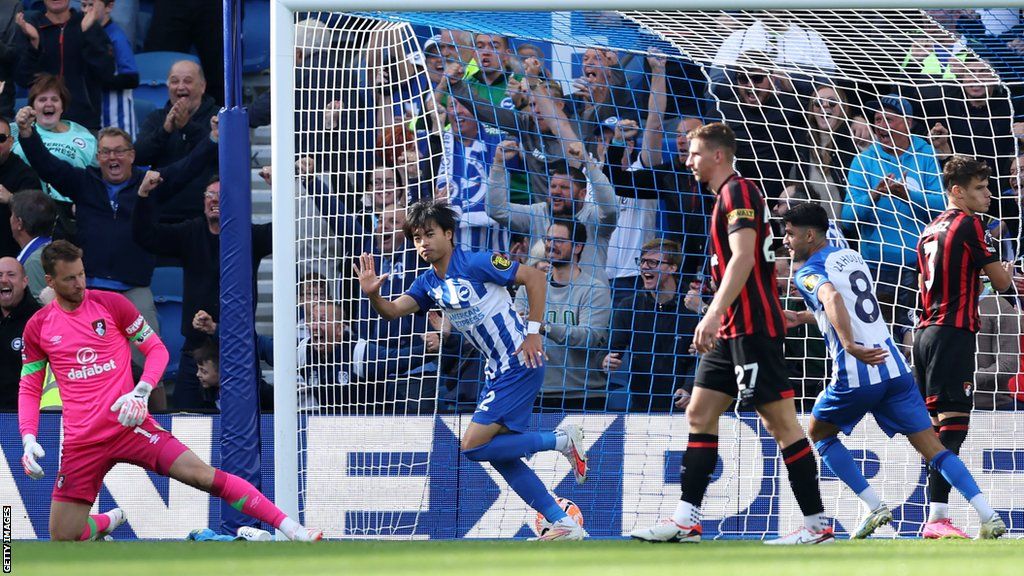 Brighton & Hove Albion 3-1 Bournemouth: Kaoru Mitoma double sinks ...