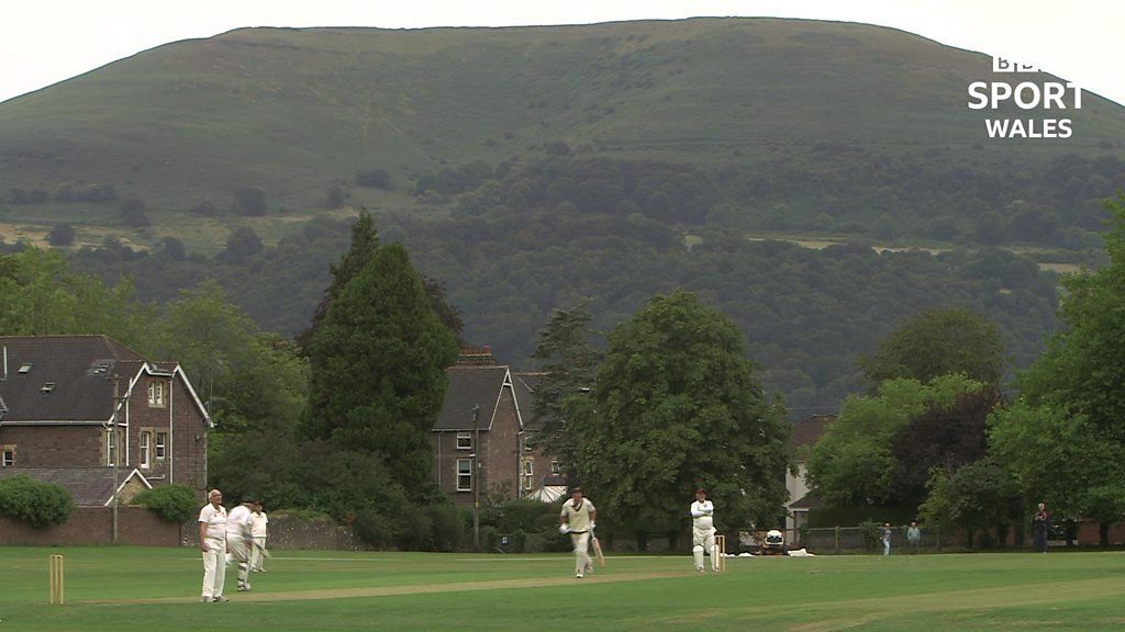 Wales over 70s play an international cricket match against touring ...