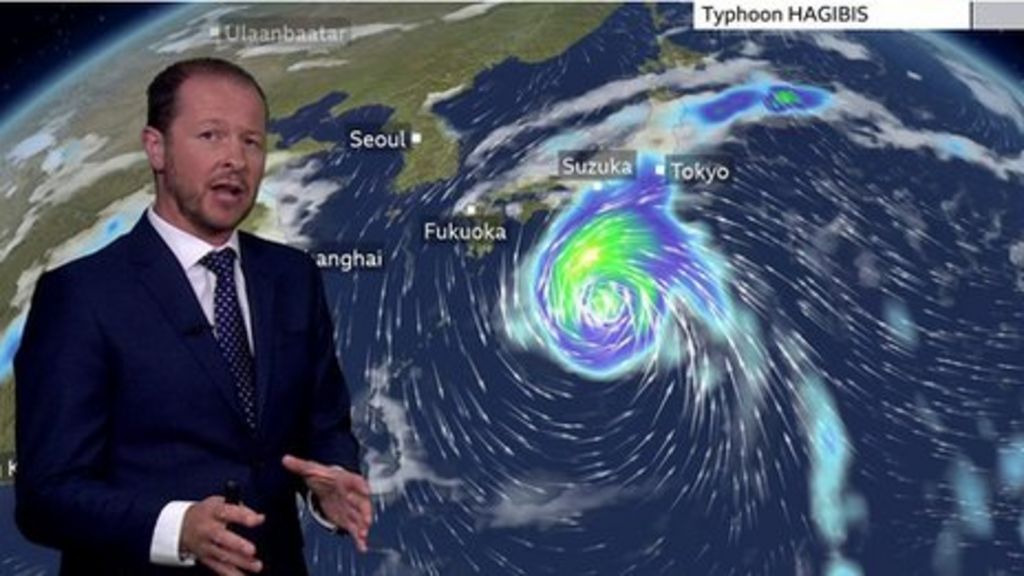 Typhoon Hagibis bears down on Japan - BBC Weather