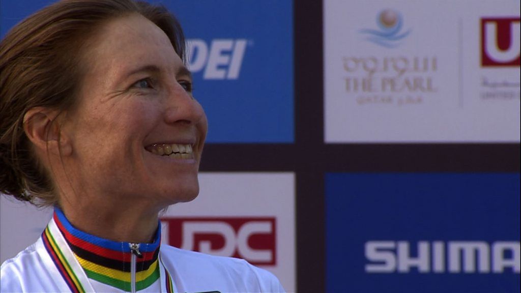 Road World Championships: Amber Neben wins time trial in Doha - BBC Sport