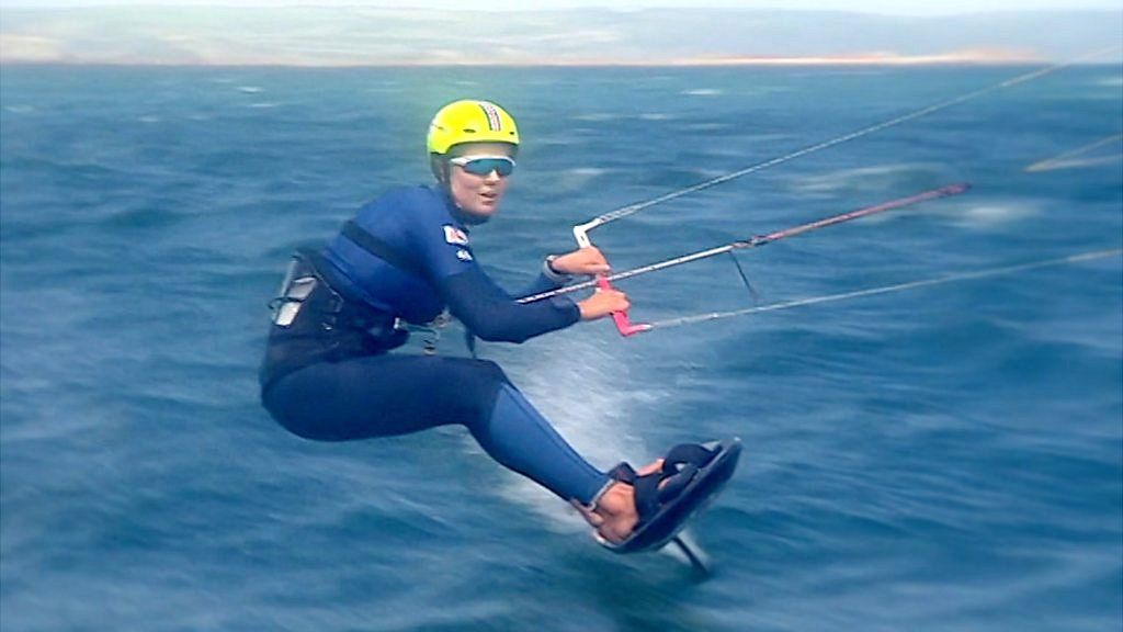 Paris 2024: GB kiteboarding team prepares for Olympics - BBC Sport