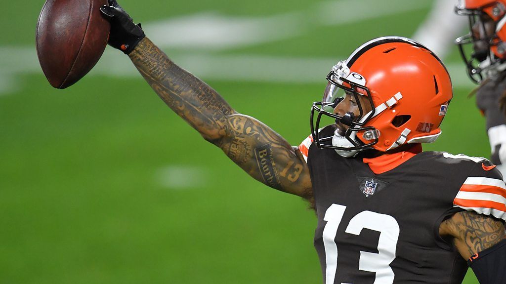 NFL: Odell Beckham Jr dives in for touchdown in Cleveland Browns win ...