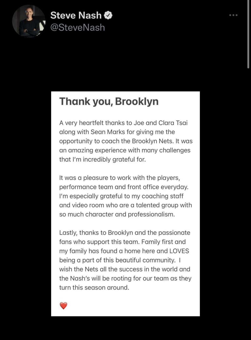 Steve Nash: Brooklyn Nets part ways with head coach - BBC Sport