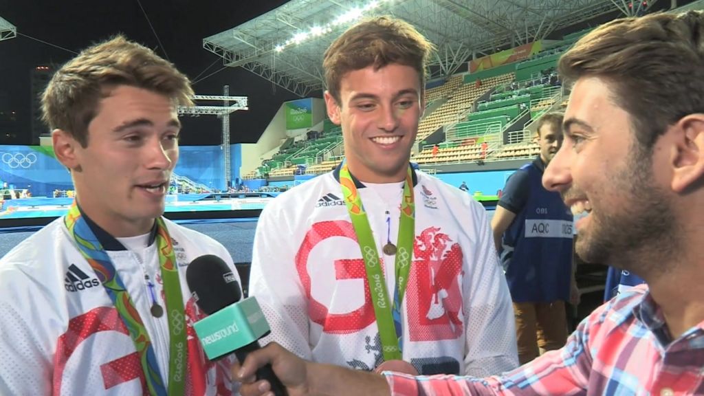 Ricky speaks to Tom and Dan after medal ceremony - BBC Newsround
