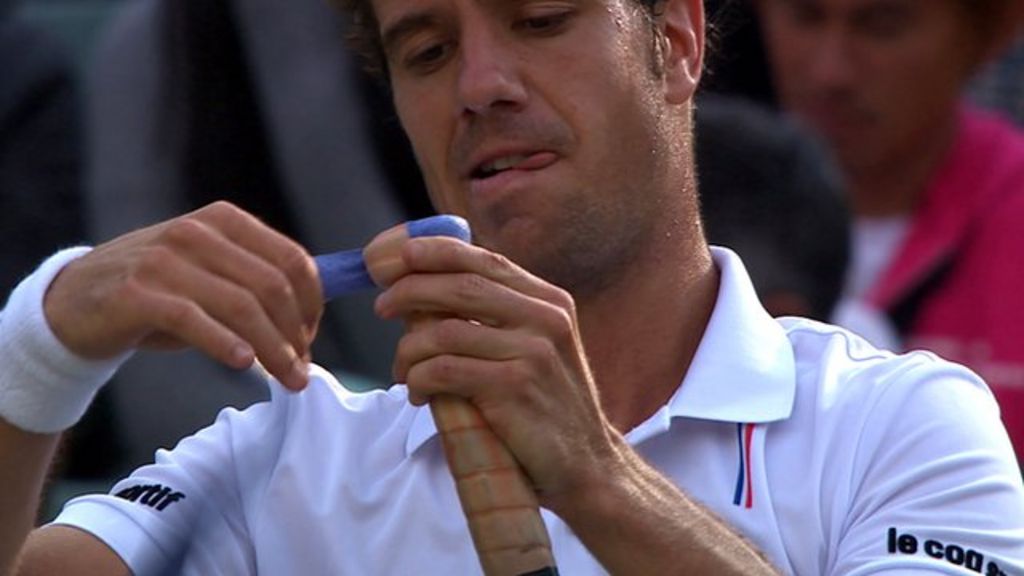 Wimbledon 2015: How fast can Richard Gasquet re-grip his racquet? - BBC ...