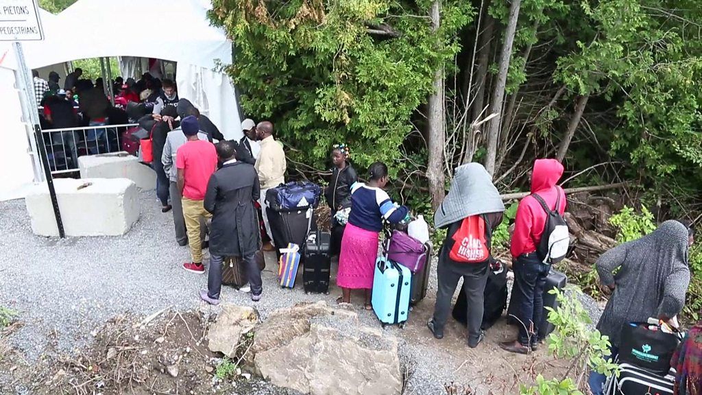 Why are these migrants fleeing the USA for Canada? - BBC Newsround