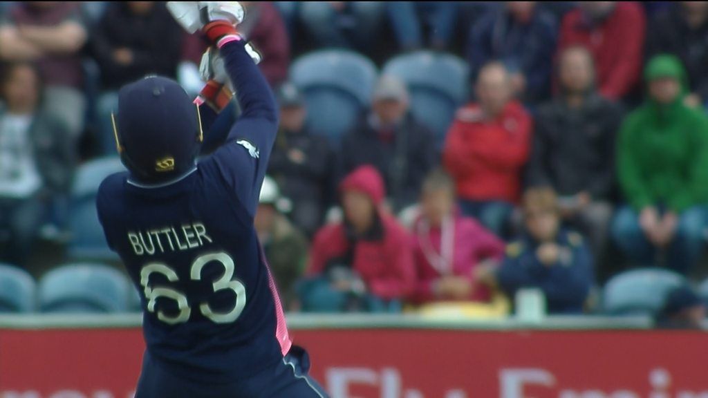 England v New Zealand: Jos Buttler ramp shot troubles cameraman - BBC Sport